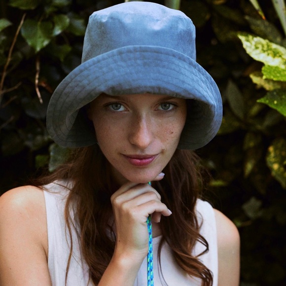 Zara | Accessories | Zara Stone Blue Bucket Hat Nwt | Poshmark